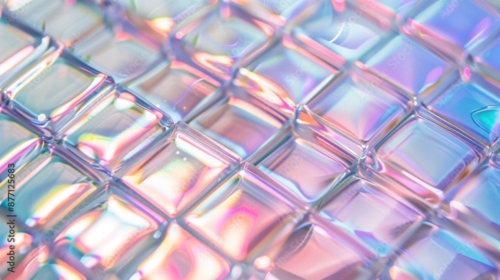 Detailed view of iridescent glass tiles texture background image ...