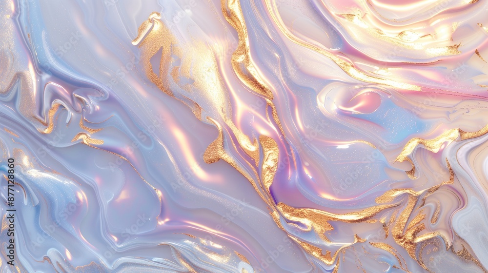 Fluid swirls with shimmering textures and gradients background image ...