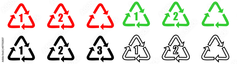 Set of badges for marking plastic. Industrial marking of plastic ...