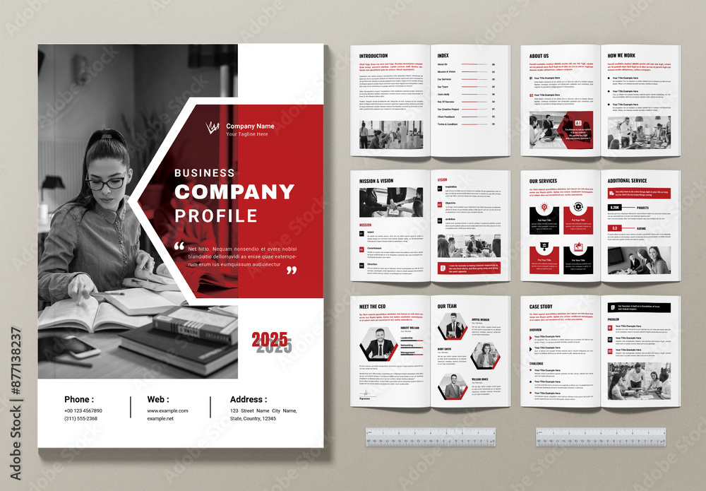 Company Profile Layout Stock Template | Adobe Stock