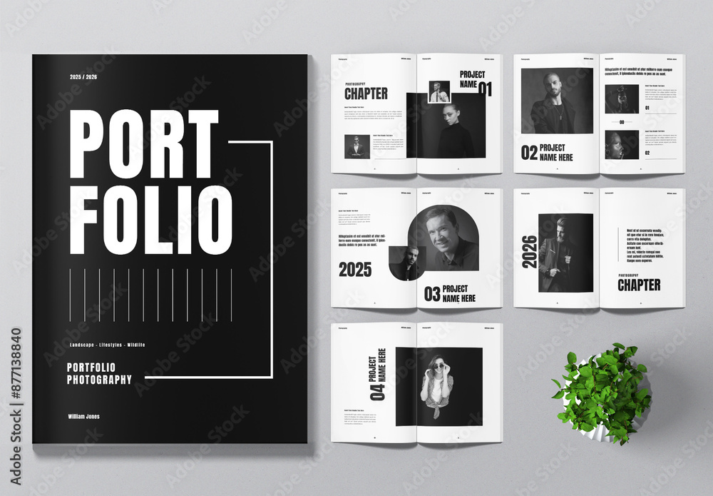 Portfolio Template Layout Stock Template | Adobe Stock