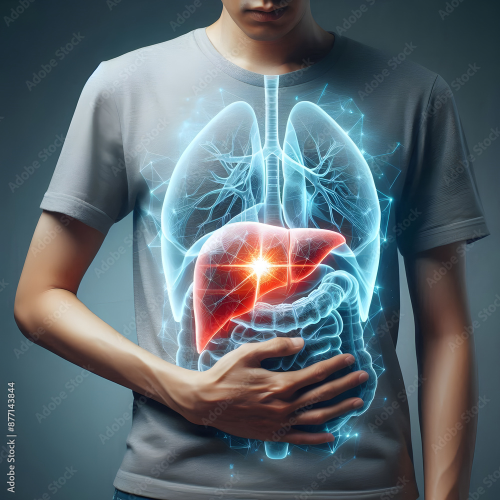 Liver Function and Digestive System | The illustration highlights the ...