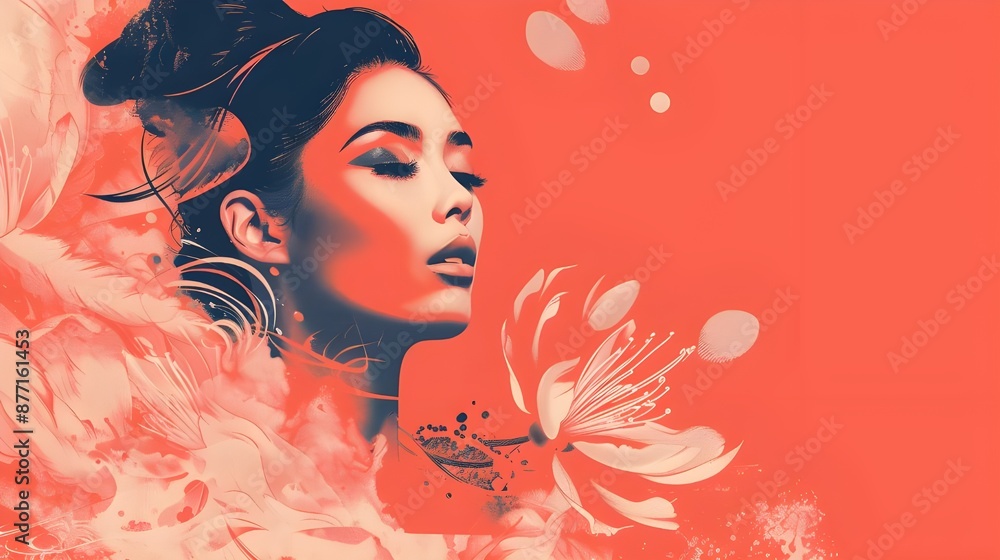 Asian Pacific Islander (AAPI) modern banner design featuring a portrait ...