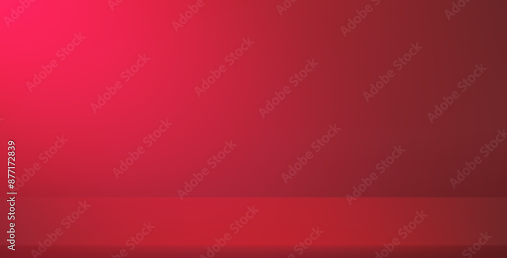 Red Studio background. Red Background Empty Room Studio with table ...