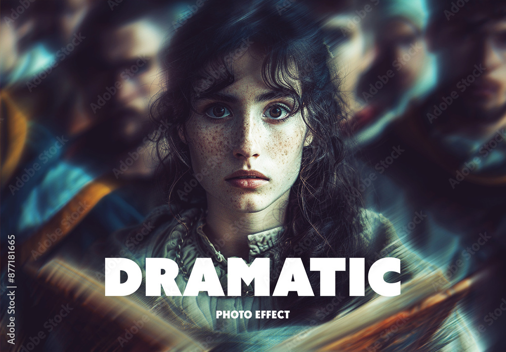 Dramatic Photo Effect Mockup Stock Template | Adobe Stock