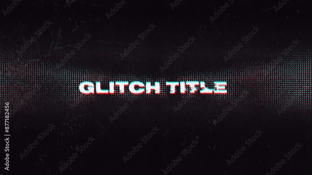 Glitch Text Effect Stock Template | Adobe Stock