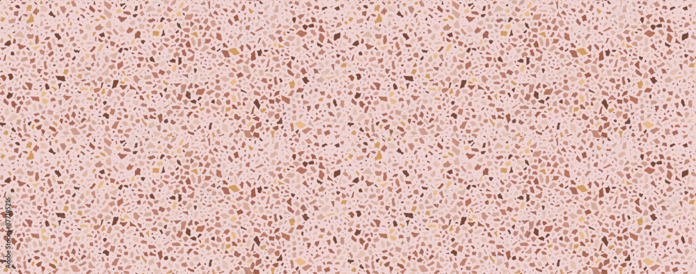 Terrazzo flooring seamless pattern. Vector realistic asphalt texture ...