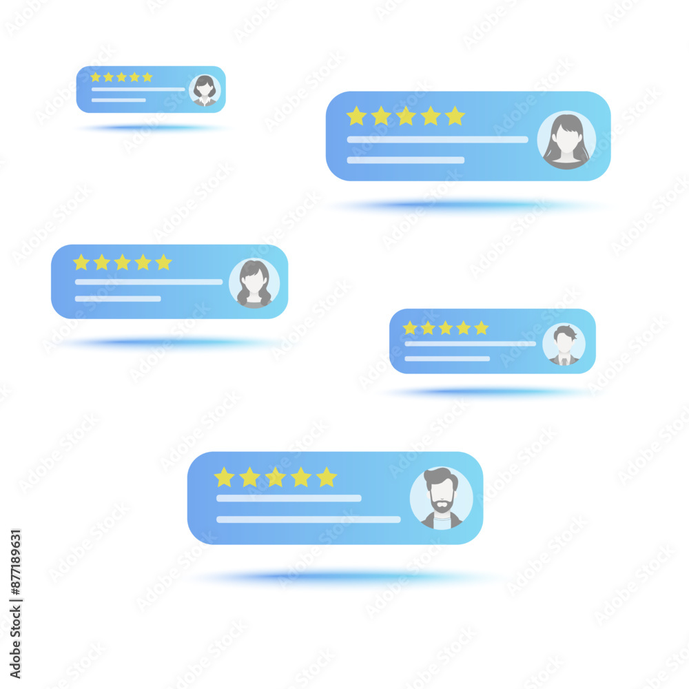 Social media templates for customer feedback review and star rating ...