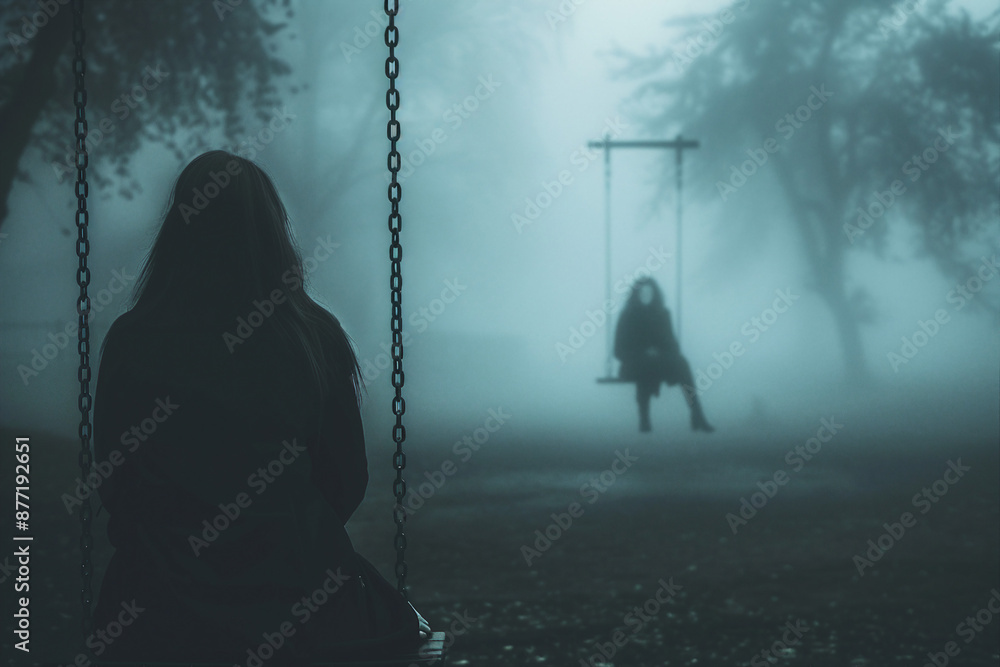 Foto de Generated with AI picture of scary demon and a satan in an ...