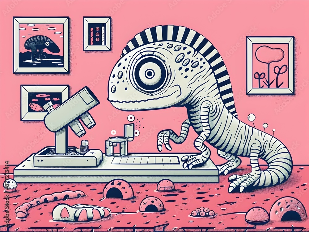 Microscopic Examination of Fossilized Dinosaur Skin Structures by ...