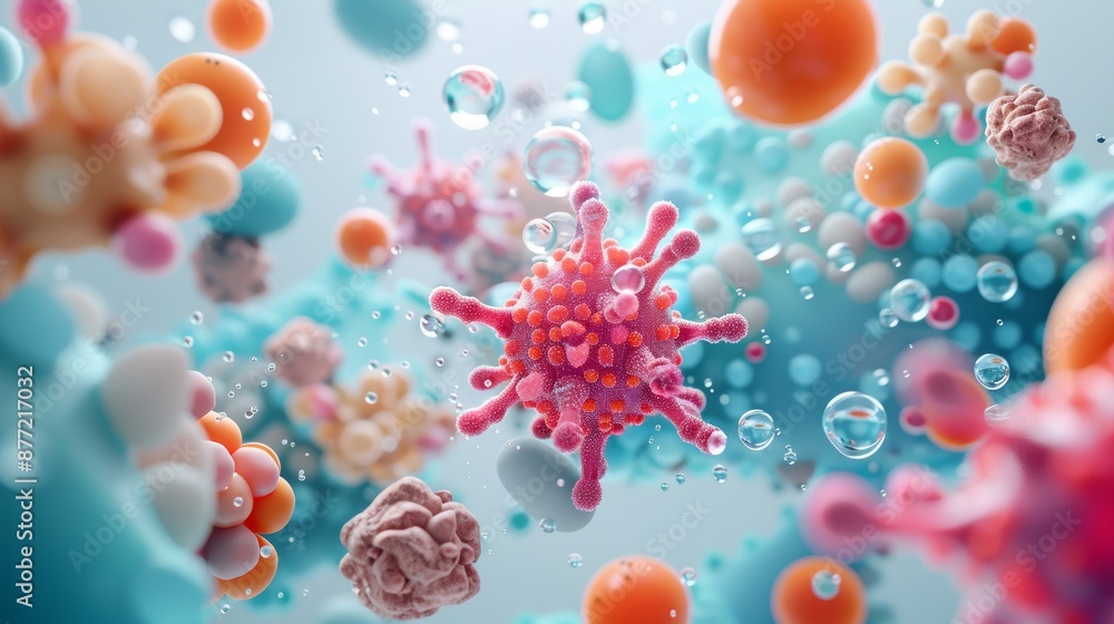 Microscopic UTI Prevention Wonderland - Water Droplets, Soap Bubbles ...