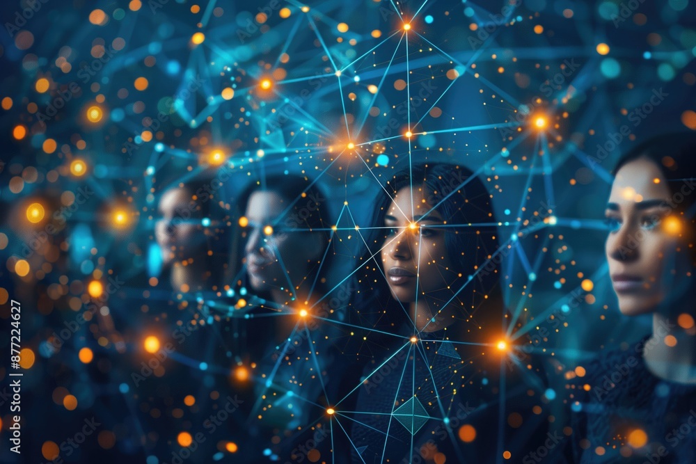 Two groups of people, one representing the internal team and the other ...