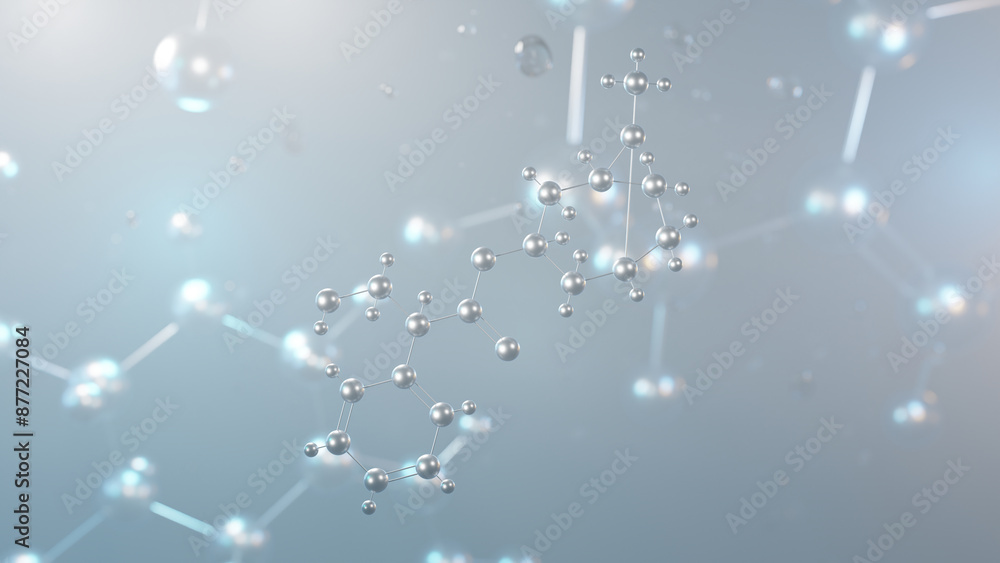 atropine molecular structure, 3d model molecule, tropane alkaloid ...