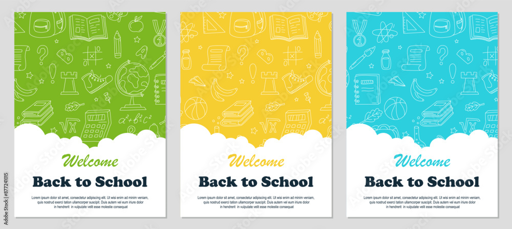 Back to school poster set. Back to School Social Media Template ...