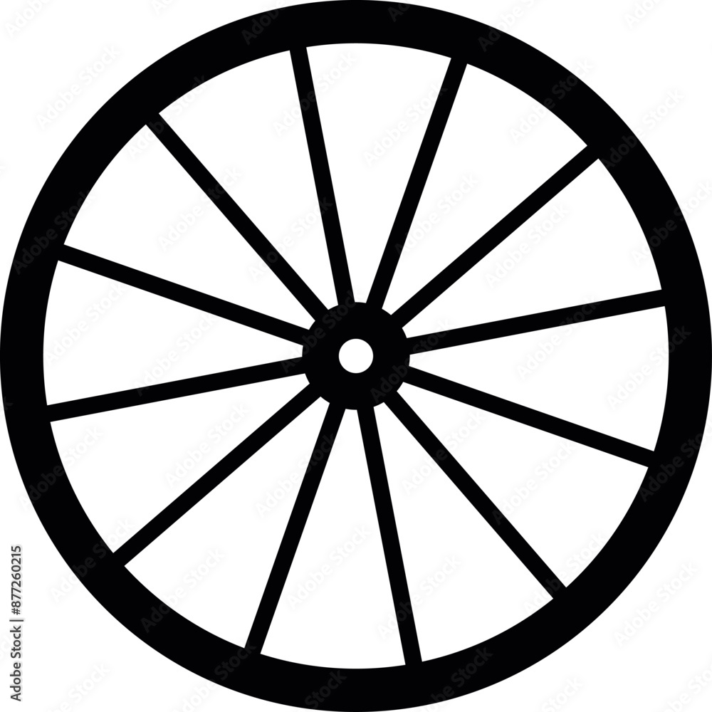 Wagon Wheel Cut File, SVG file for Cricut and Silhouette , EPS , Vector ...