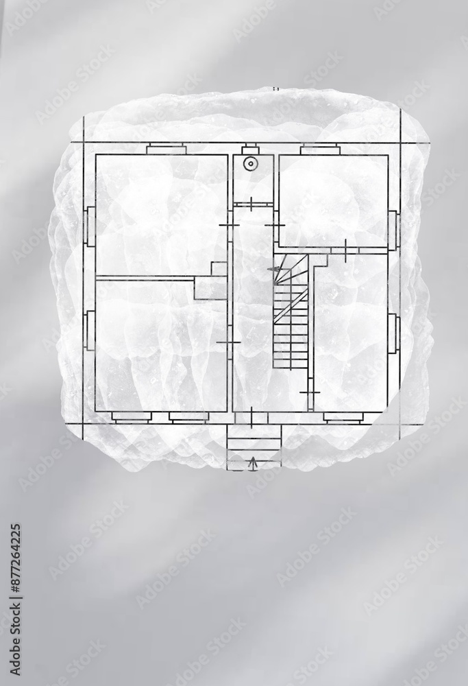 Floor plan with soft background. Floorplan for marketing. Home space ...