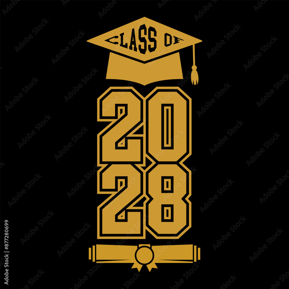 Class of 2028 design, College t-shirt design printable text vector ...