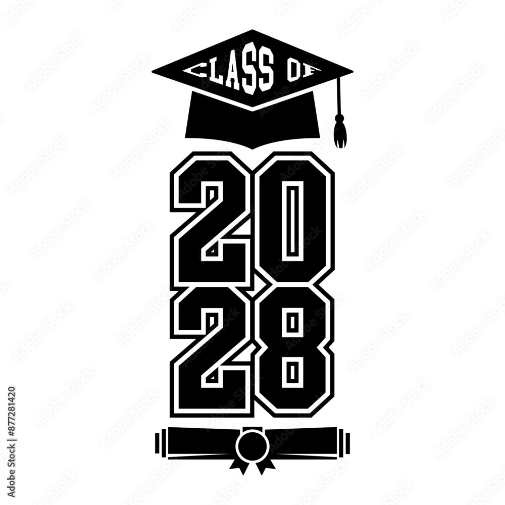 Class of 2028 design, College t-shirt design printable text vector ...