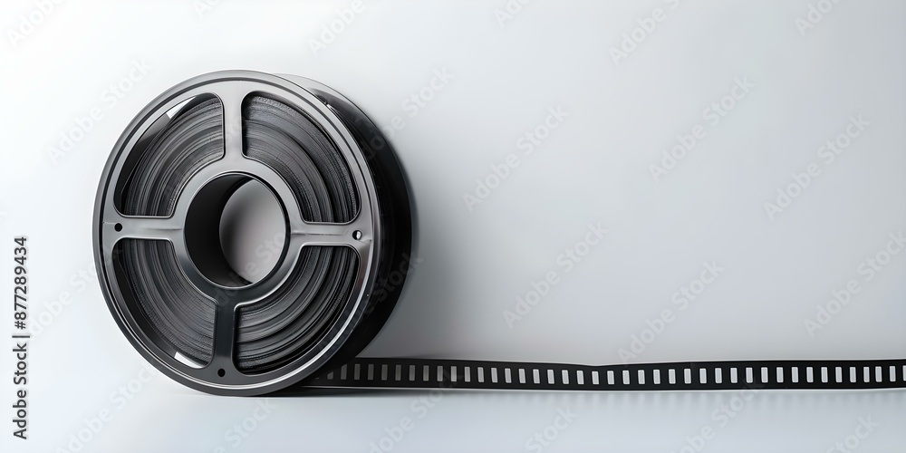 Comicstyle film reel clipart on white background for cinem. Concept ...