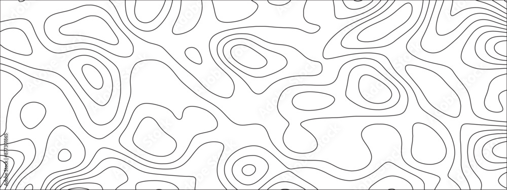 Abstract Topographic Map Seamless Pattern. opographic map and landscape ...