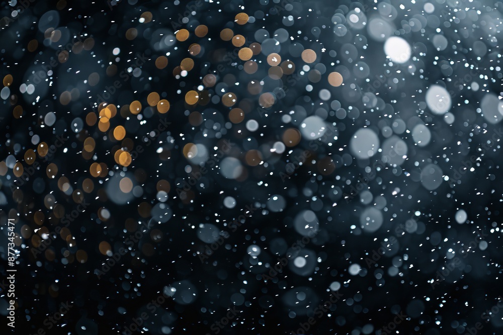 The falling snow texture layer is real falling snow on a black ...