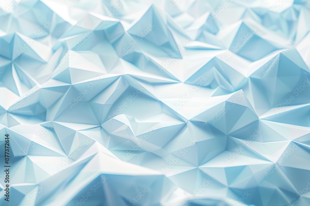 Rendering of a triangulated surface in 3D. Contemporary background ...