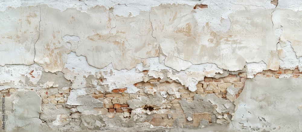 The wall with inadequate plastering showed signs of decay with a call ...