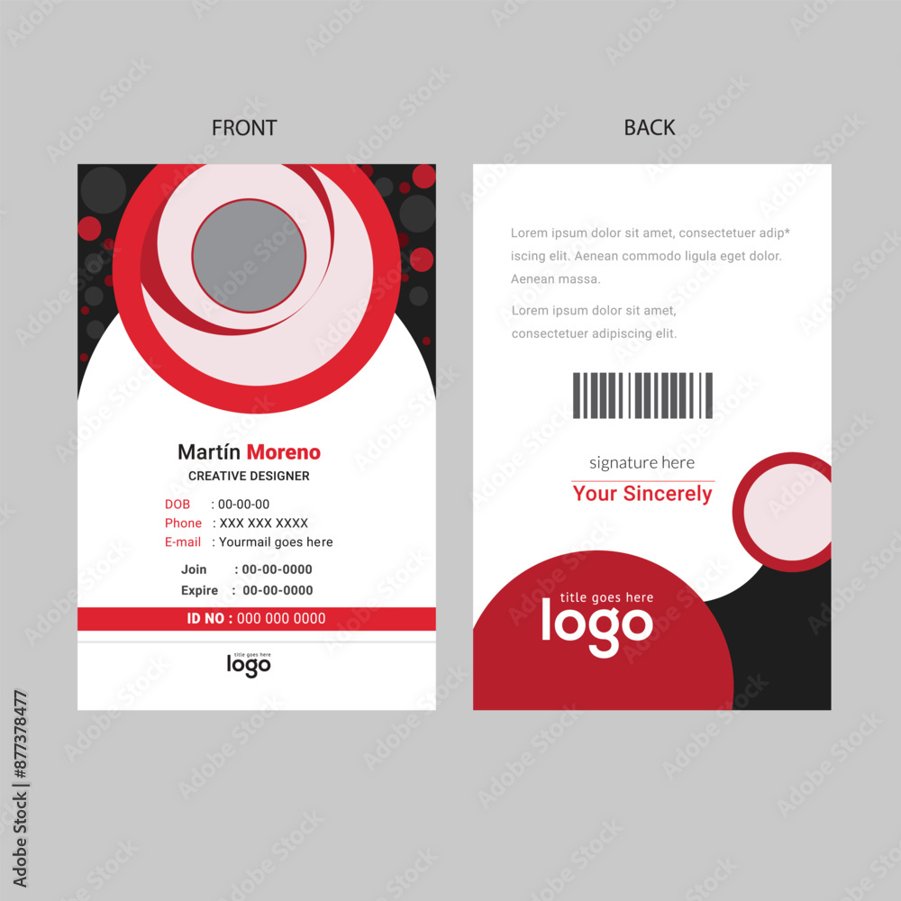 New Modern and clean business id card template. professional id card ...