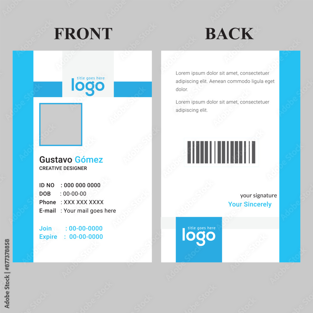 Vetor de New Modern and clean business id card template. professional ...