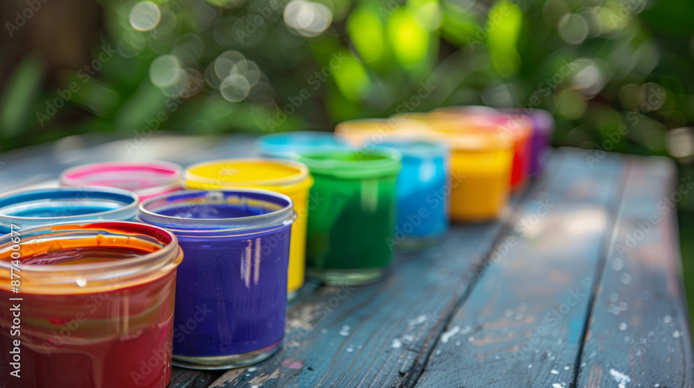 Plastisol Ink: Vibrant and varied colors of Plastisol ink stored in a ...