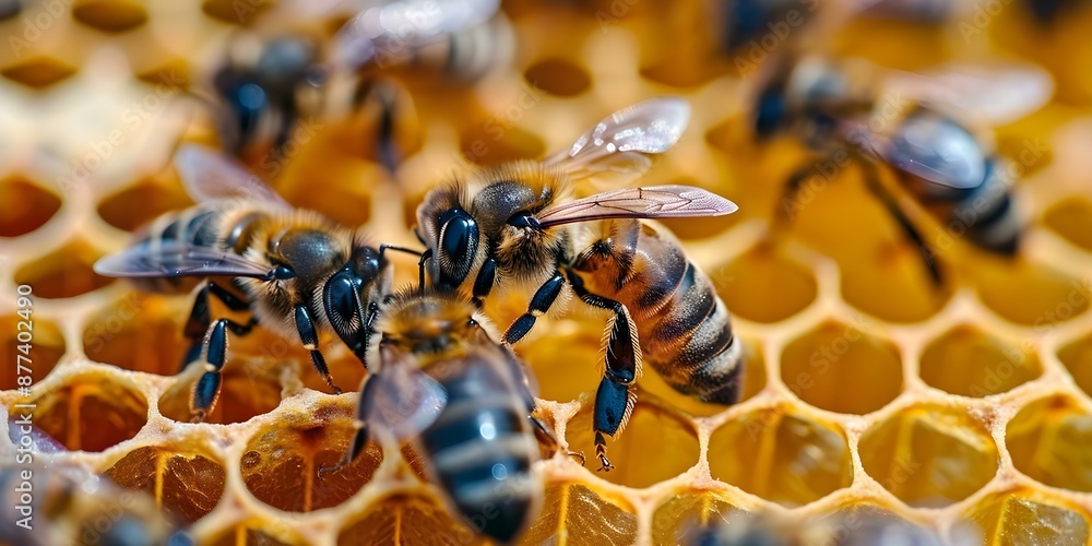How Bees Communicate Nectar Sources in Their Hives. Concept Honeybee ...