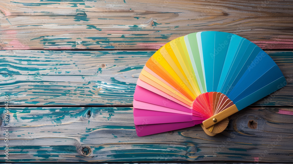 Pantone Fan: Displayed open or partially open to showcase a range of ...