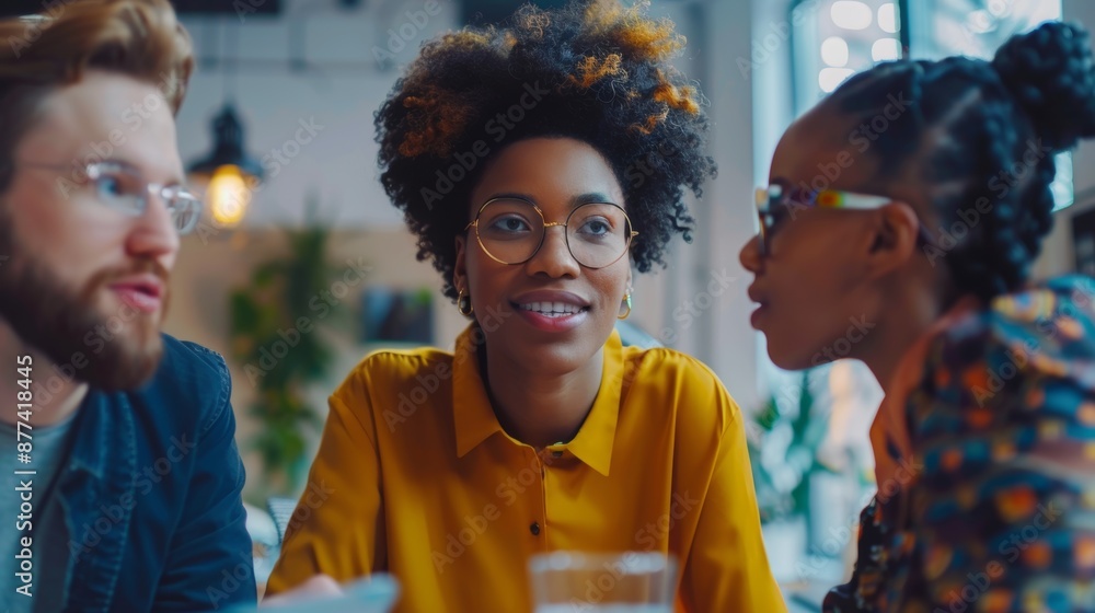 diverse workplace collaboration, a diverse team of employees with ...