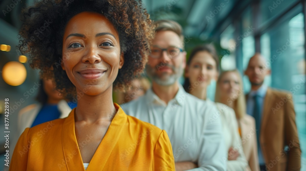 cross-cultural office collaboration, a varied team of professionals ...