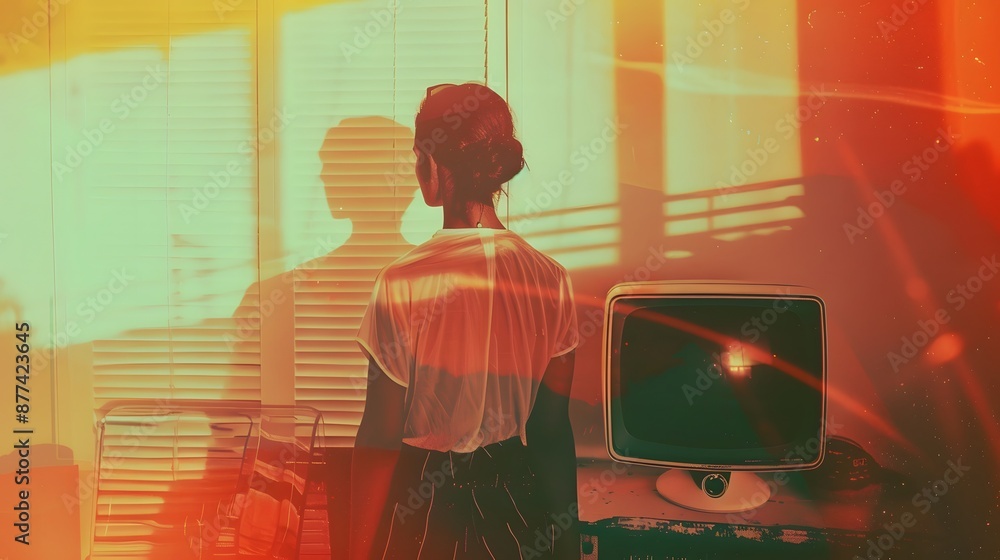 Analog echoes with retro color palettes, film grain, and vintage ...