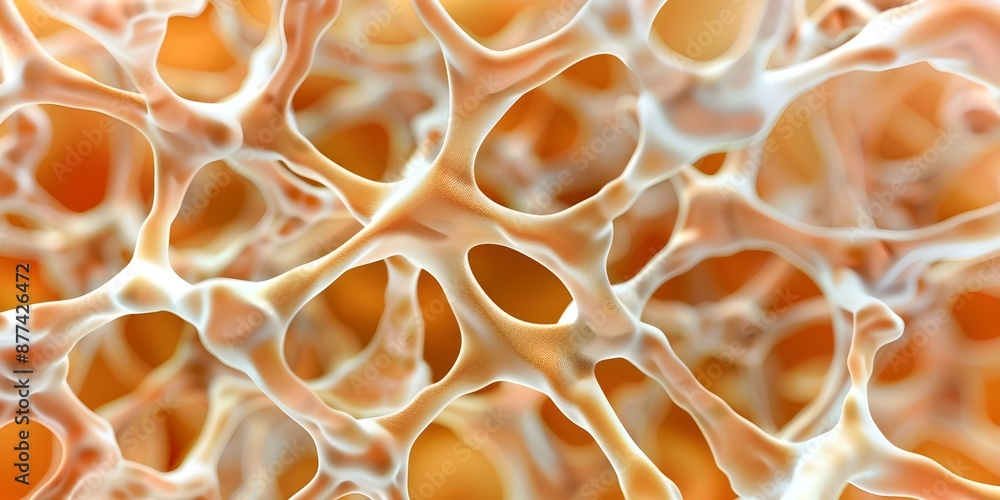 Magnified Closeup of Healthy Bone Marrow Cells Revealing Spongy Cell ...
