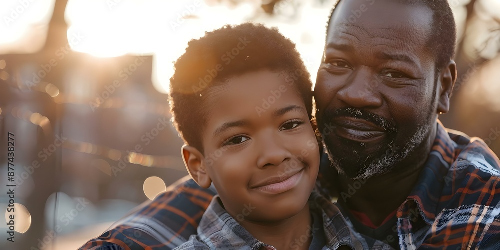 Black fathers bond with teenage son exploring their unique relationship ...