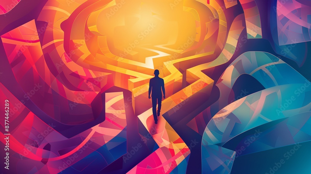 Surreal and abstract paths and ways, illustrating life s journey ...