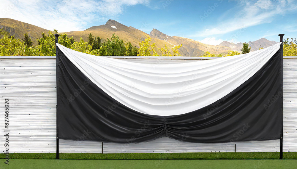 layered fabric banner mockup vinyl banners printing grommet mockup ...