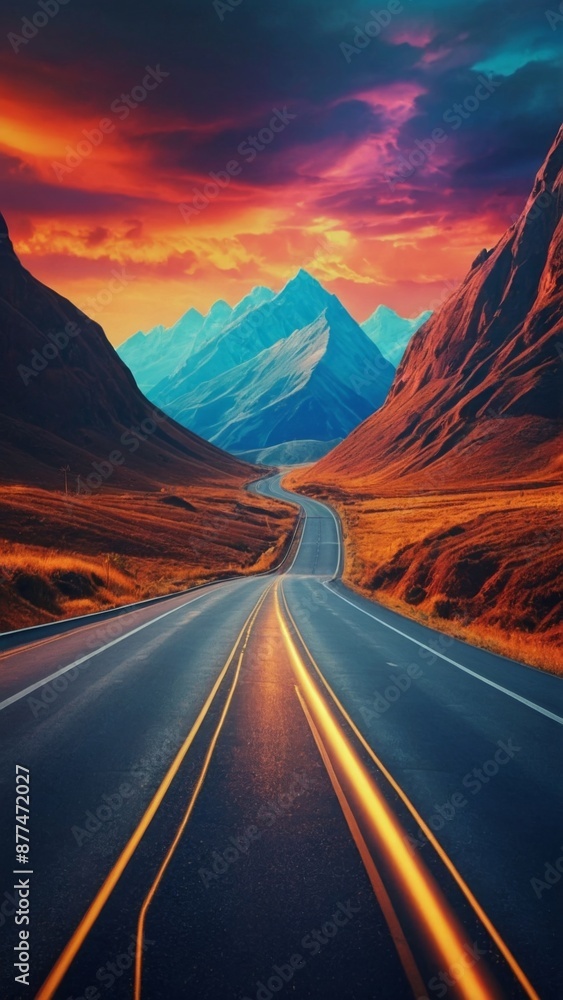 Abstract images of roads and routes, emphasizing direction and purpose ...