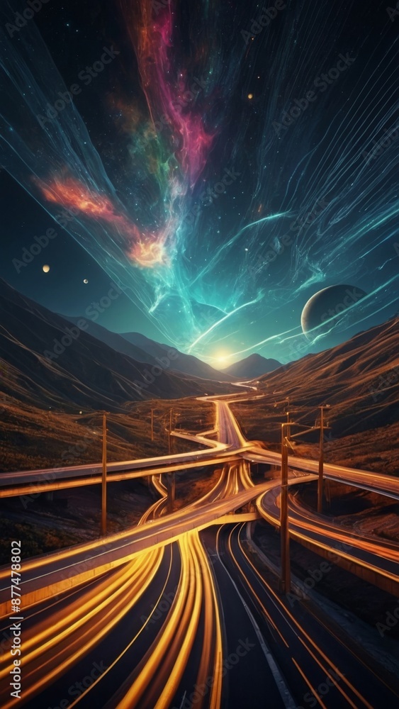 Abstract images of roads and routes, emphasizing direction and purpose ...