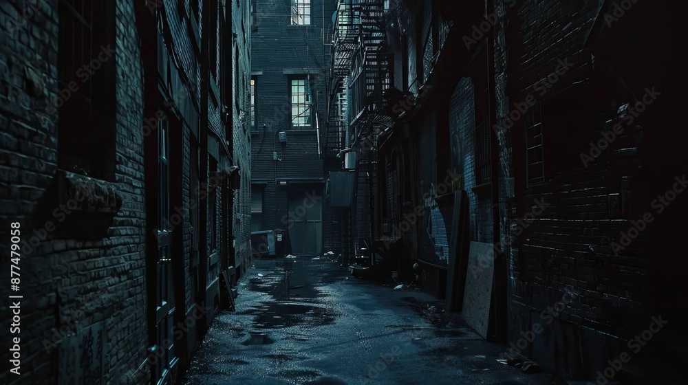 Narrow, dark alleyways crisscross the neighborhood, providing shortcuts ...
