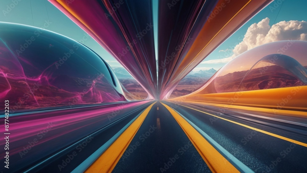 Abstract images of roads and routes, emphasizing direction and purpose ...