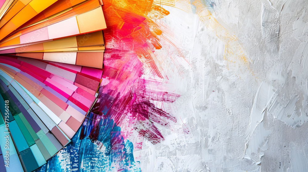 Color Samples: Arrange paint chips or fabric swatches in a circular ...