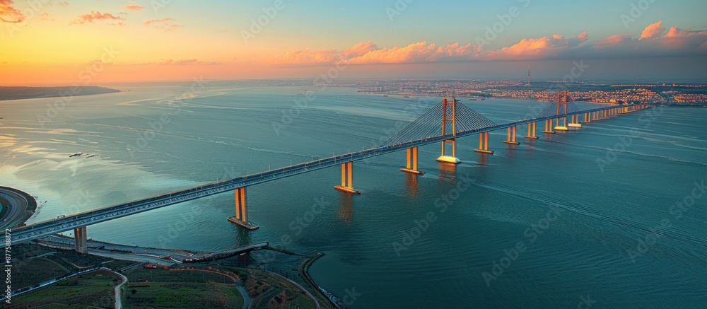 The Vasco da Gama Bridge crosses the Tagus River, and is one of the ...