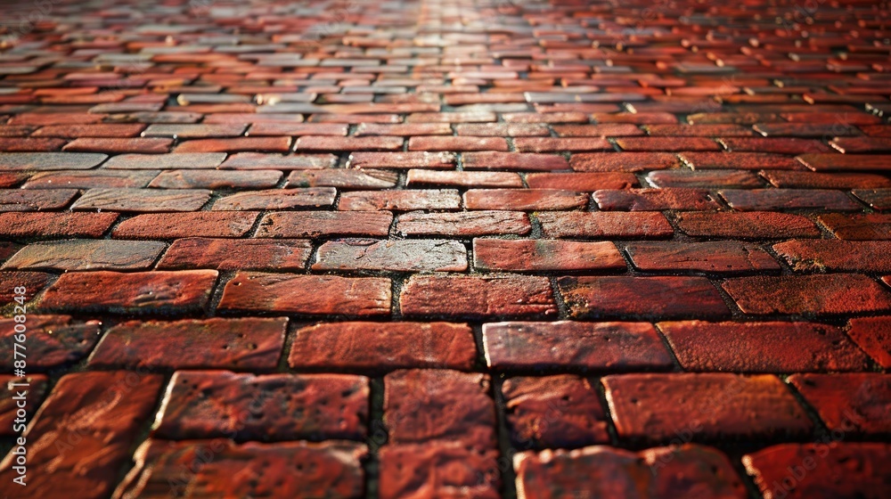 Red brick pavement texture with space for design Stock Photo | Adobe Stock
