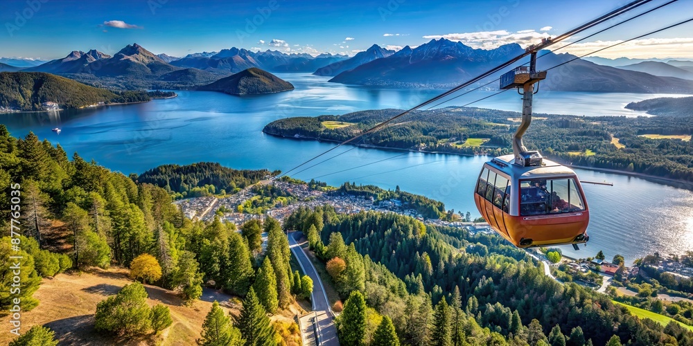 Aerial view of Teleferico Cerro Otto Bariloche Argentina , Bariloche ...