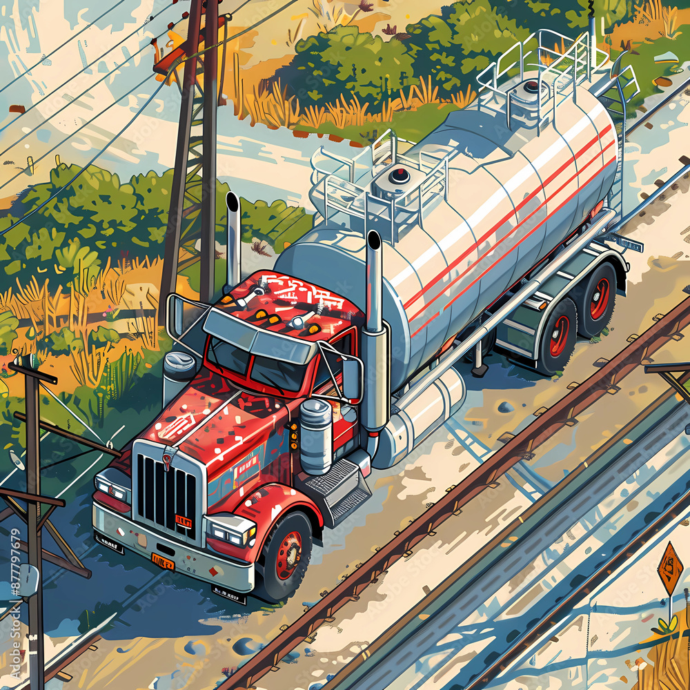 Navigating the Oil Fields: Texas Tanker Truck Insights Stock ...