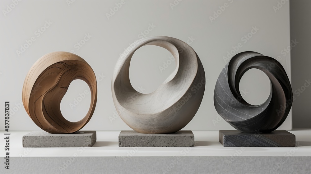 Circular sculptures with smooth, organic shapes blend art and nature ...
