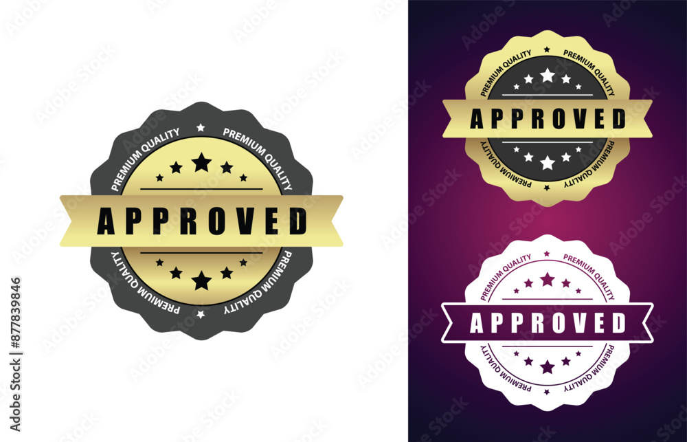 Approved logo badge or stamp. EPS Vector File Stock Vector | Adobe Stock